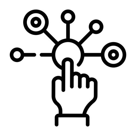 A Unique Linear Icon Of Network Automation 12191453 Vector Art At Vecteezy