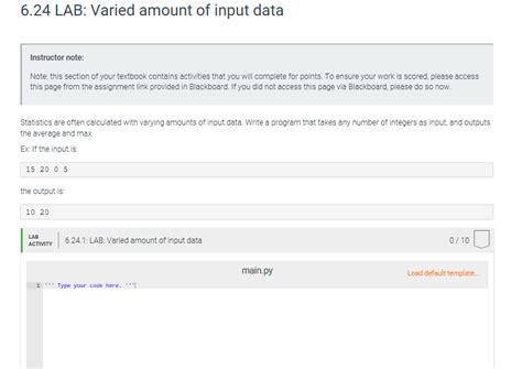 solved 6 24 lab varied amount of input data instructor