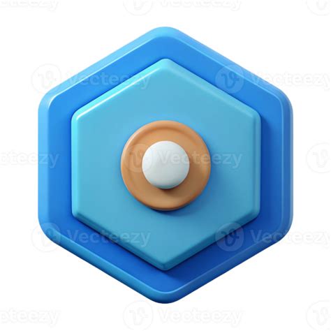 Fascinating Distinguished Hexagonal Badge With A Single Dot Flat Color Symmetrical Minimal