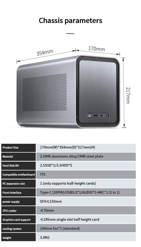 Jonsbo N1 Nas Itx Mini Small Case All Aluminum Suitcase Portable Htpc