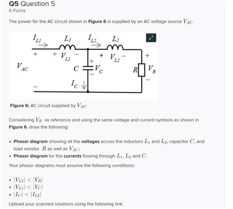 solved the power for the ac circuit shown in flgure 6 is