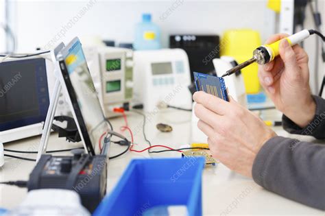 Microprocessor In Lab Stock Image F013 1137 Science Photo Library