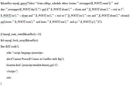 Implementation Code In Avoiding Conflict Schedules Download Scientific Diagram