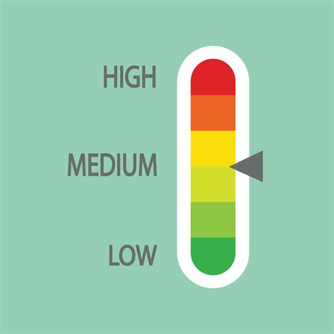Creative Gauge Vector Of Level Indicator Meter With Percentage Units Art Design Progress Bar