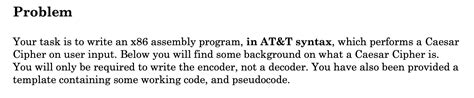 Solved Your Task Is To Write An X86 Assembly Program In