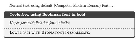 Font Types In Tcolorbox Environment TeX LaTeX Stack Exchange