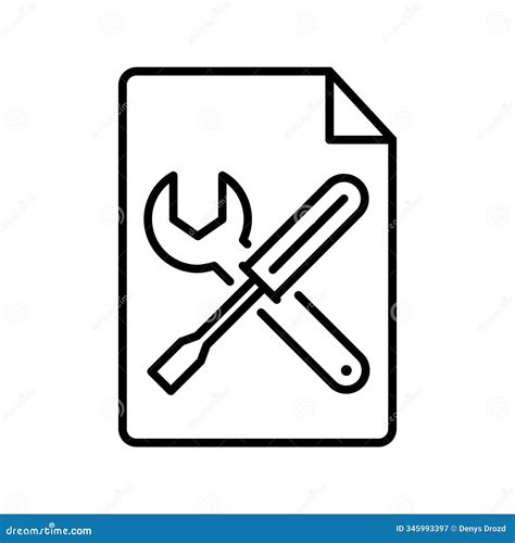 Technical Documentation Icon Vector Manual Illustration Sign Instruction Symbol Or Logo Stock