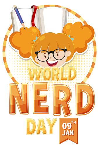 World Nerd Day Banner Design向量圖形及更多個性圖片 個性 剪貼畫 卡通 Istock