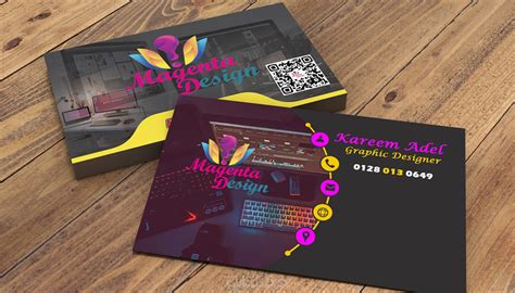 تصميم كارت شخصي Qr Code Business Card خمسات