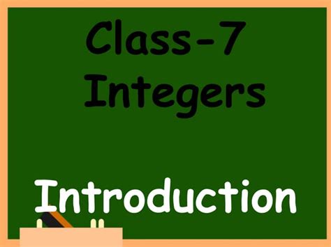 Integers Class 7