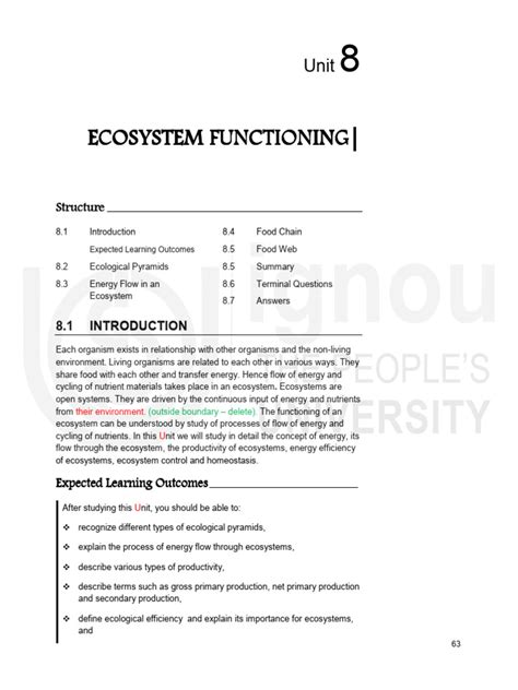 Ecosystem Functioning Pdf