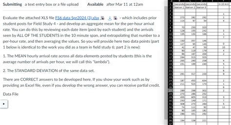 Evaluate the attached XLS file FS6 ﻿data Spr2024 | Chegg.com