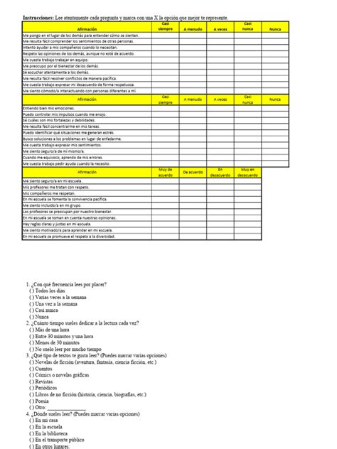 Evaluación De Habilidades Socioemocionales Pdf Sicología