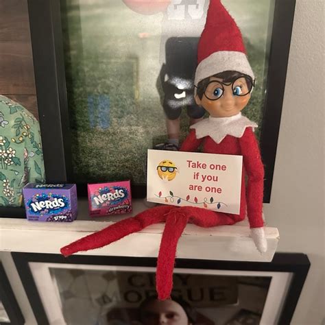 Elf Nerd Diorama Prop Candy Sign And Glasses Etsy