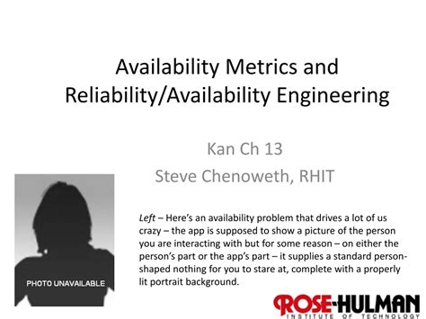 Ppt Availability Metrics And Reliability Availability Engineering Powerpoint Presentation Id