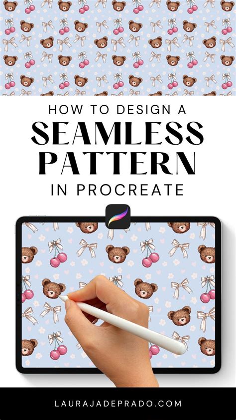 how to make a seamless pattern in procreate app laura jade prado in