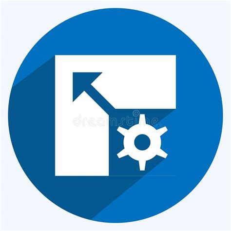 Icon Scalable System Suitable For Data Analytics Symbol Long Shadow