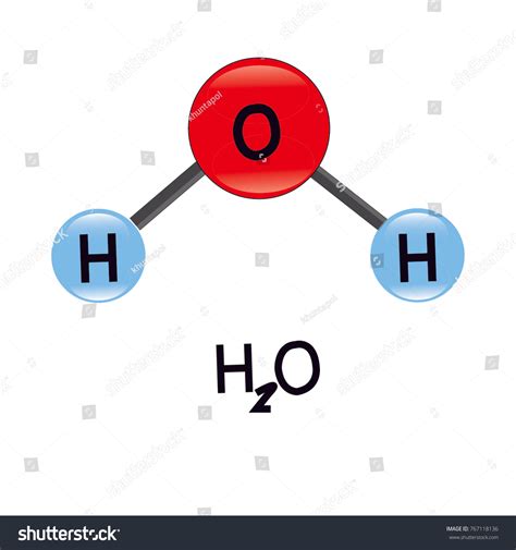 Chemical Structure Water Stock Vector Royalty Free 767118136