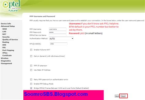 How To PTCL DSL Modem Configuration Screenshots Esay