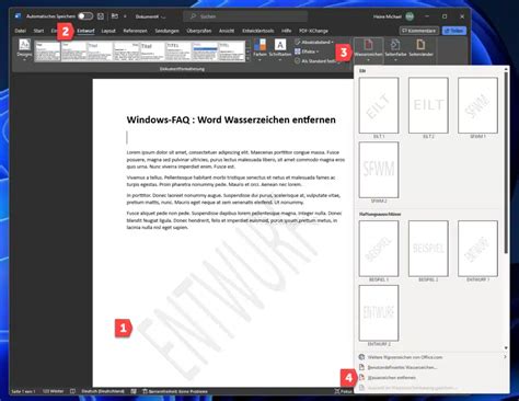 Word Wasserzeichen Entfernen Windows Faq