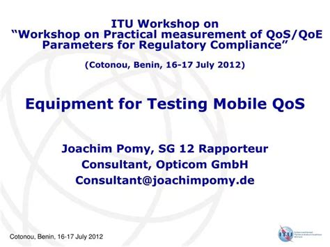 Ppt Equipment For Testing Mobile Qos Powerpoint Presentation Free