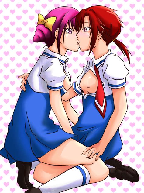 Rule 34 2girls Breasts Female Hino Akane Hoshizora Miyuki Nipples