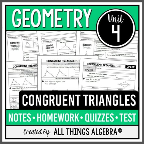 Geometry Unit 5 Relationships In Triangles All Things Algebra