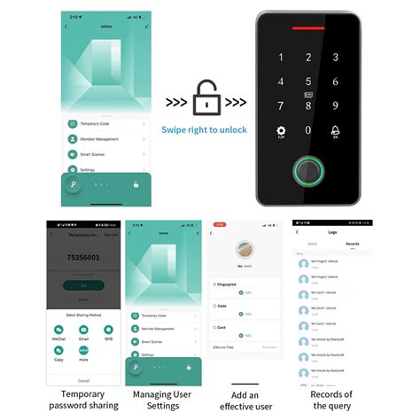 13 56mhz Rfid Card Keypad Waterproof Tuya App Door Lock Door Access Control System Bluetooth