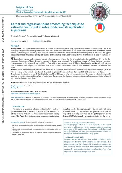 Pdf Kernel And Regression Spline Smoothing Techniques To Estimate Coefficient In Rates Model
