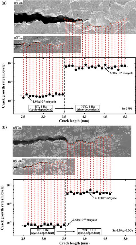 Fatigue Crack Path Observation And Crack Growth Rate Versus Crack Download Scientific Diagram