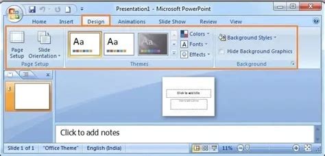 Ms Powerpoint मे Design Tab की सम्पूर्ण जानकारी