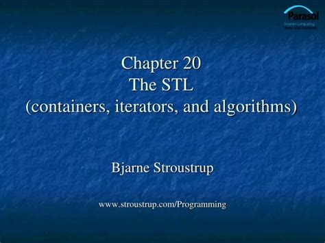 Ppt Chapter 20 The Stl Containers Iterators And Algorithms