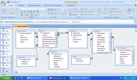 Пошаговое создание диаграмм в базе данных Access базы данных Access