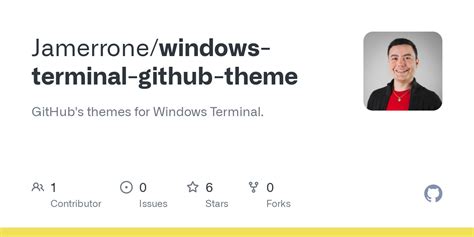GitHub Jamerrone Windows Terminal Github Theme GitHub S Themes For Windows Terminal