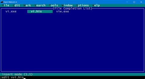 Tab Completion Bug In Vi Editor · Issue 813 · Open Watcomopen Watcom V2 · Github