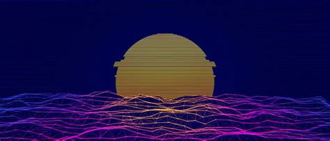 우주 공간을 가진 복고풍 미래 지향적 인 80 년대 스타일의 일러스트 Hackathon에 대한 스톡 벡터 아트 및 기타 이미지 Hackathon 신스웨이브 스타일