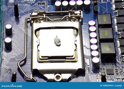 Drawing Thermal Paste On Computer Processor Installing A Coolin Stock