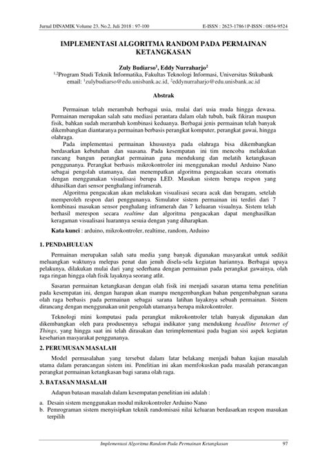 Pdf Implementasi Algoritma Random Pada Permainan Ketangkasan