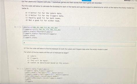 Q8 Run The Code Cell Below To Output The Favstats For