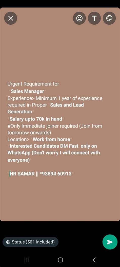 Immediatejoinersrequired Salesmanager Samar Hussain
