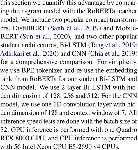 model size and inference speed comparison we report accuracy