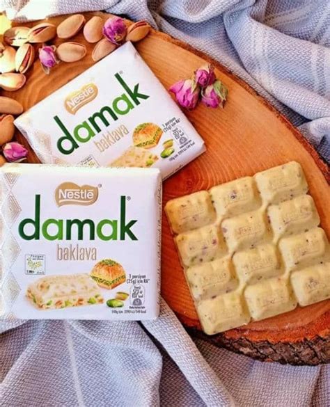 Белый шоколад с фисташками и пахлавой Damak купить с доставкой по выгодным ценам в интернет