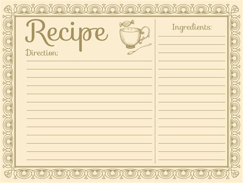 21 Free Printable Recipe Card Templates [in Word Zgzxpv