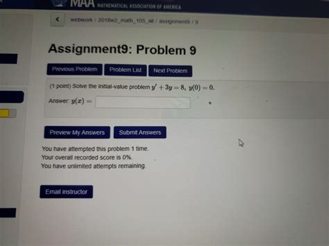 Solved MMATHEMATICAL ASSOCIATION OF AMERICA Webwork Chegg