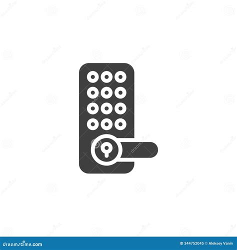 digital lock with keypad vector icon stock illustration illustration