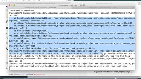 Node Js Developer Error Handler Async Errors YouTube