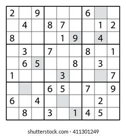 Sudoku Logic Puzzle Game Vector Logic Stock Vector Royalty Free Shutterstock