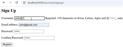 Django User Registration With Email Confirmation