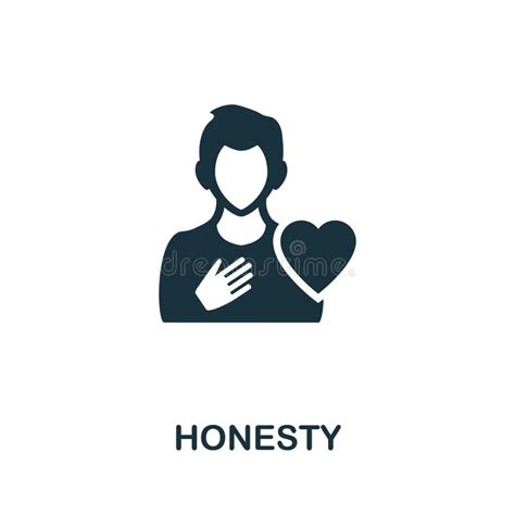 Honesty Icon Monochrome Simple Element From Core Value Collection