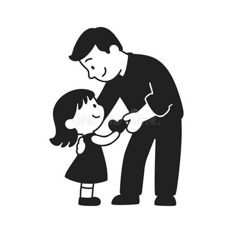Father And Daughter Love Father Daughter Affection Heart Touching Father S Day Illustration